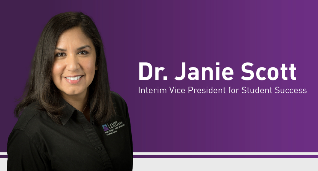 Dr. Janie Scott New Interim Vice President of Student Success - My ...
